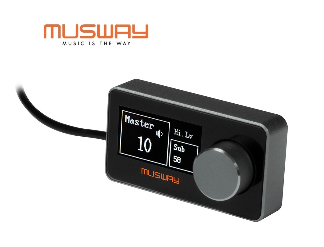 MUSWAY DRC1 Remote Controller DIGITALE FERNBEDIENUNG MIT OLED-DISPLAY ZUM STEUERN MEHRERER ...
